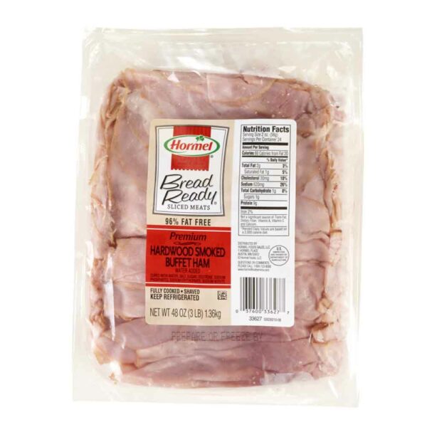 HORMEL™ BREAD READY™ Ham, Hardwood Smoked, Shaved, Water Added - Hormel ...