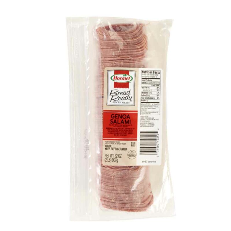 HORMEL™ BREAD READY™ Genoa Salami, Sliced, 0.8 oz per slice - Hormel ...