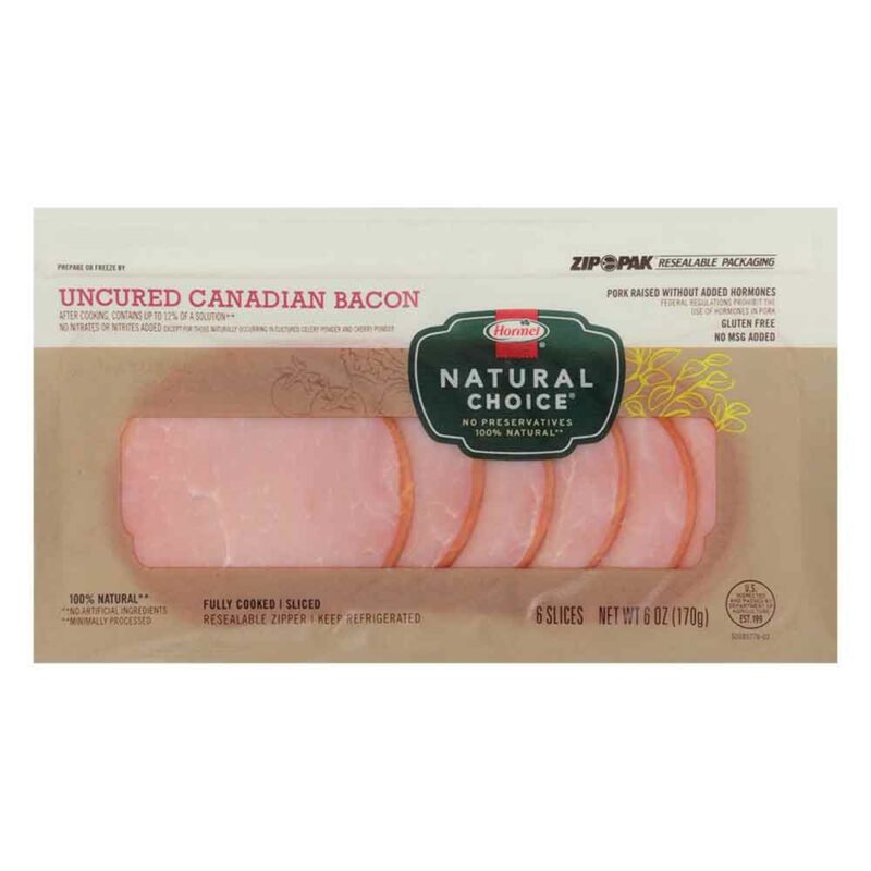 HORMEL™ NATURAL CHOICE™ Canadian Bacon, Sliced - Hormel Foodservice ...
