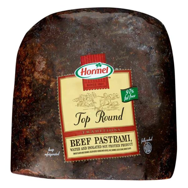 HORMEL™ Pastrami, Top Round, Cap-Off, Cooked Well Done, Deli-Faced ...